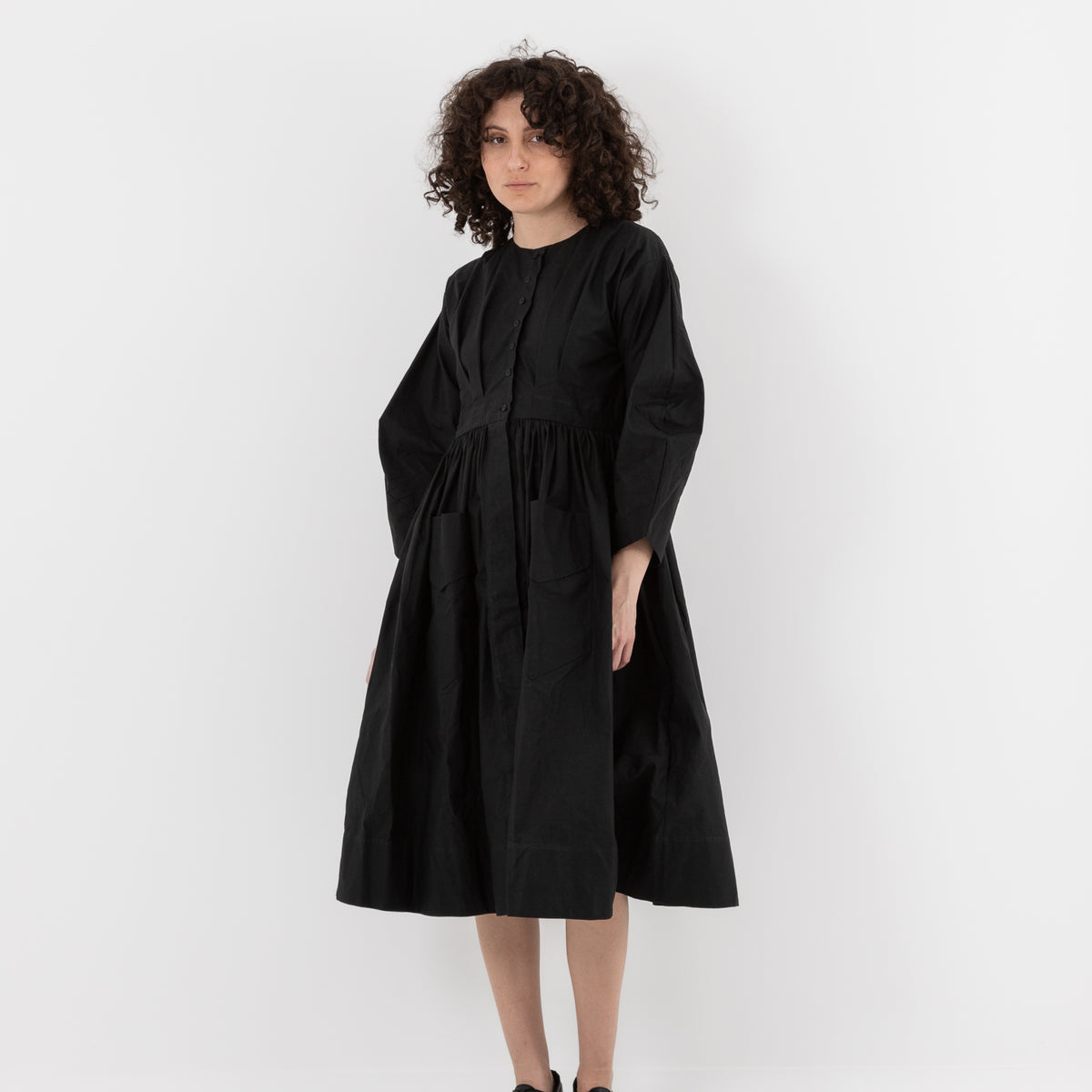 Cocoon Cocoon Curve Sleeve Dress in Black at Worthwhile